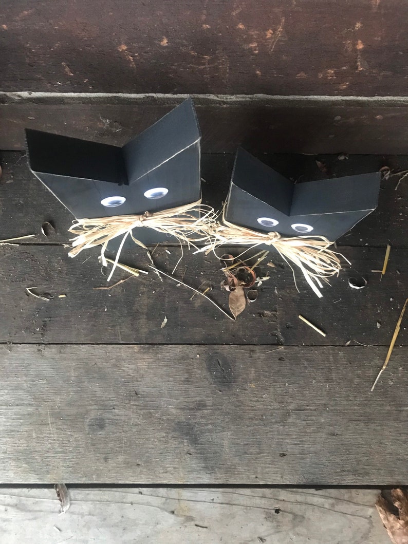 Black Wooden Cats Fall Decor Porch Decor Halloween Decor | Etsy