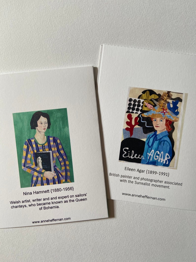 Women Artists Modern Small Greeting Cards - Etsy