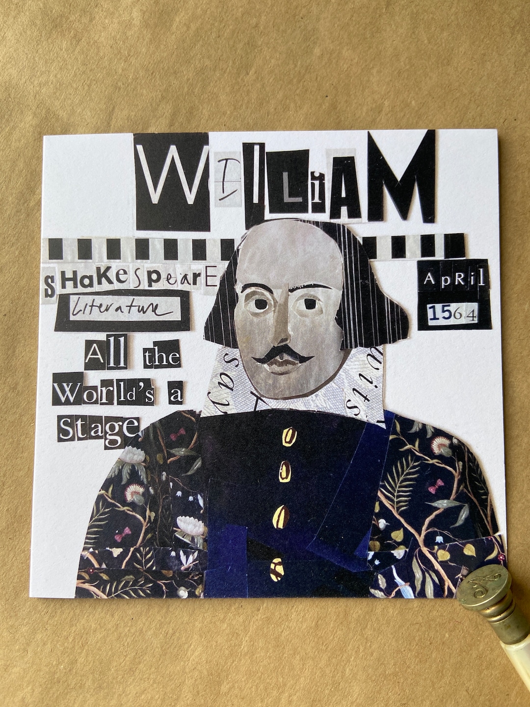 William Shakespeare Greeting Card - Etsy