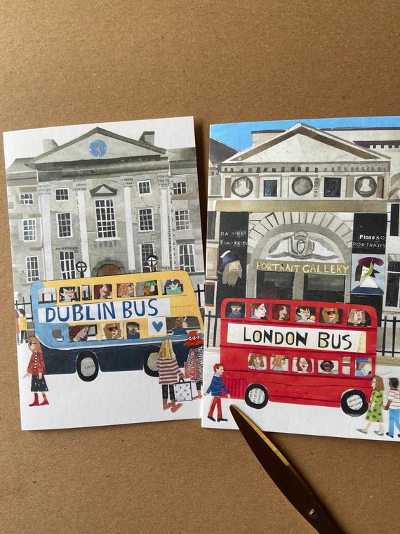 City Buses Greeting Cards | Etsy