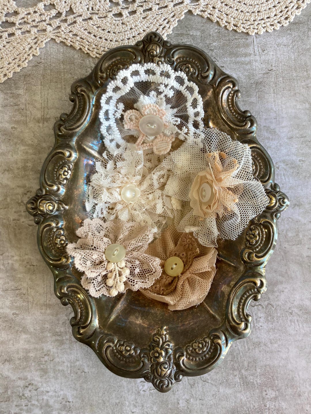 Junk Journal Lace Flowers/ Journal Clusters/ Journal Ephemera/ Journal ...