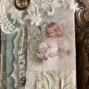 Junk Journal Embossed Collage Tag/ Card/ Ephemera/ Supplies ...