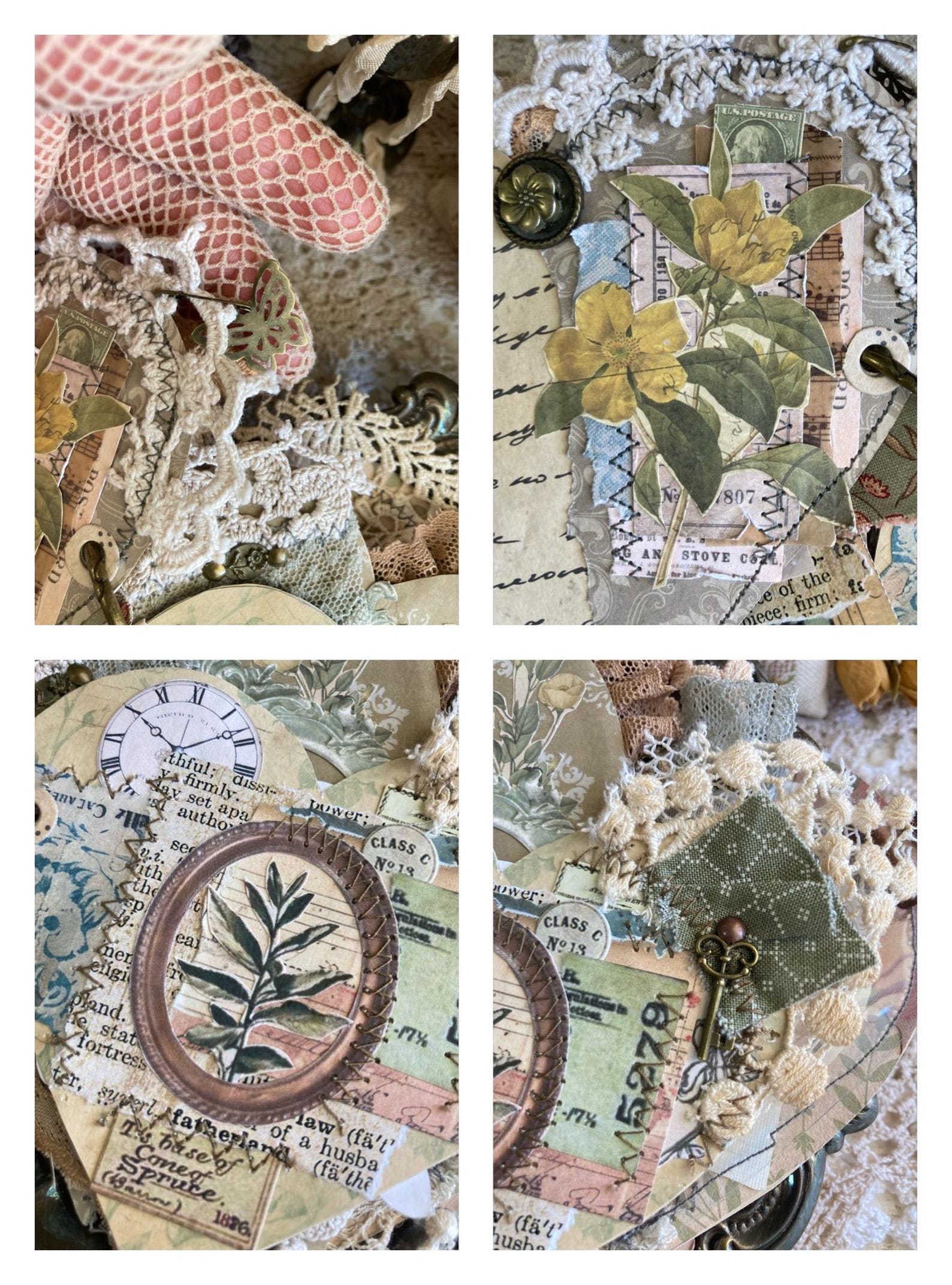 Handmade Heart Junk Journal/ Vintage Stitched Memory Book - Etsy