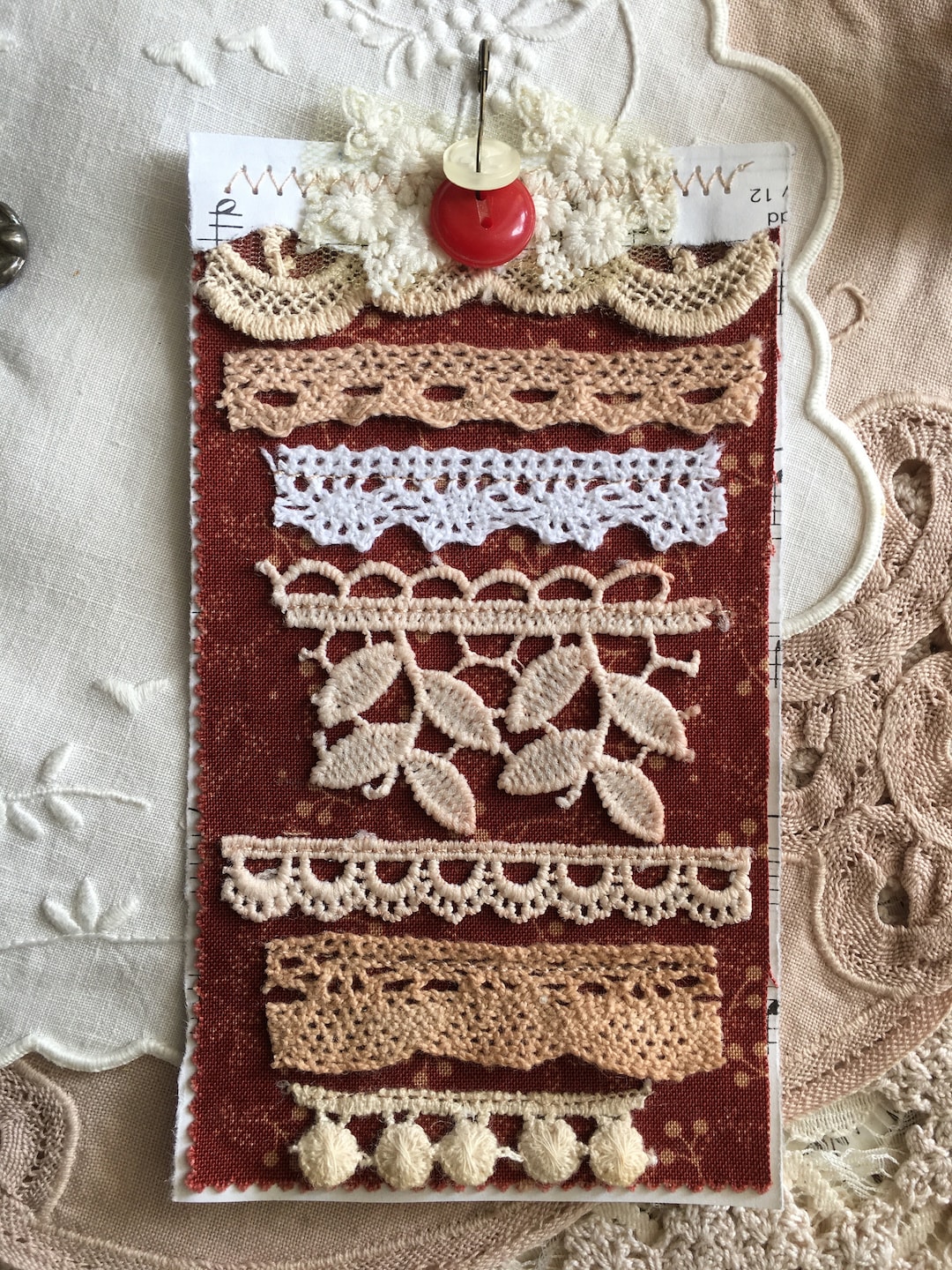 Junk Journal Sample Lace Tag/ Lace Card/ Lace Cluster/ Supplies ...