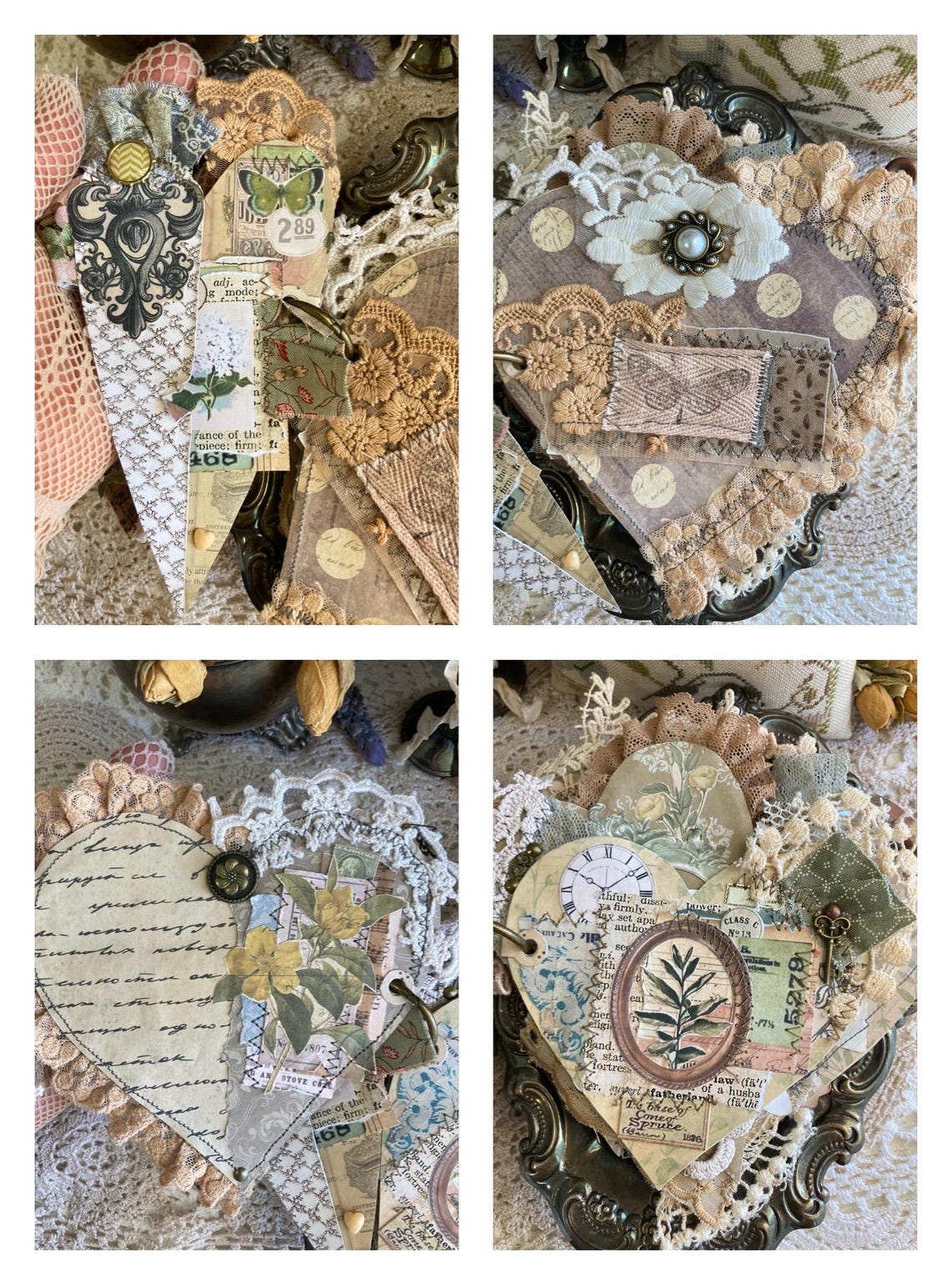 Handmade Heart Junk Journal/ Vintage Stitched Memory Book - Etsy