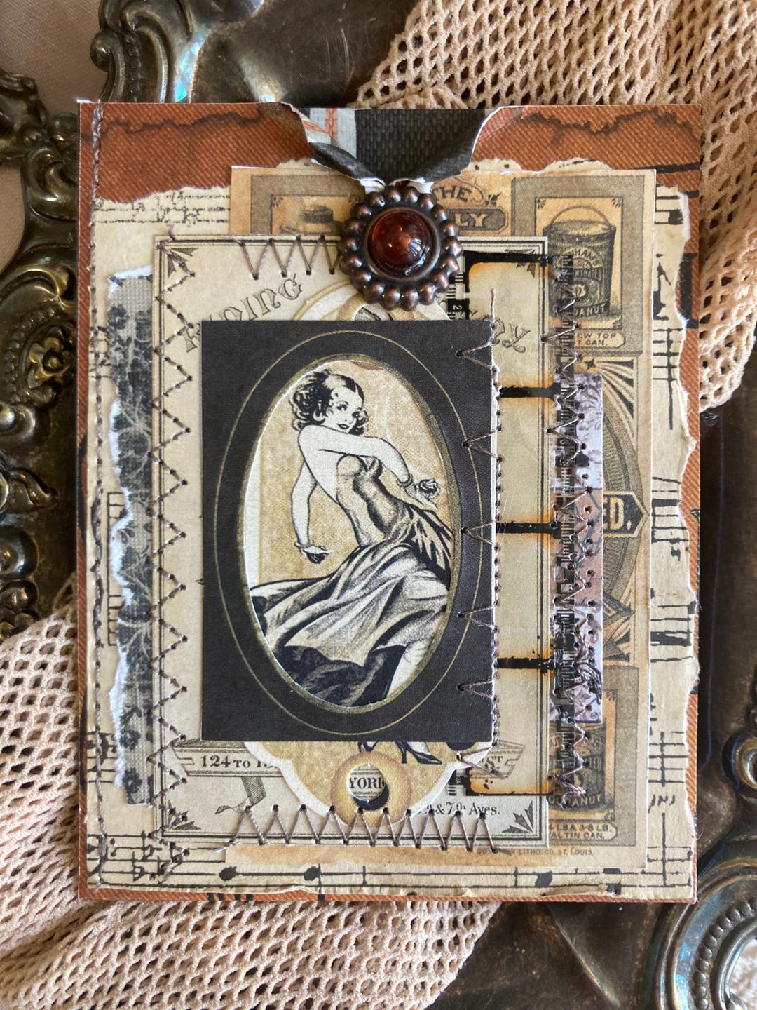 Junk Journal Pocket/ Card/ Ephemera/ Handmade Junk Journal Pocket ...