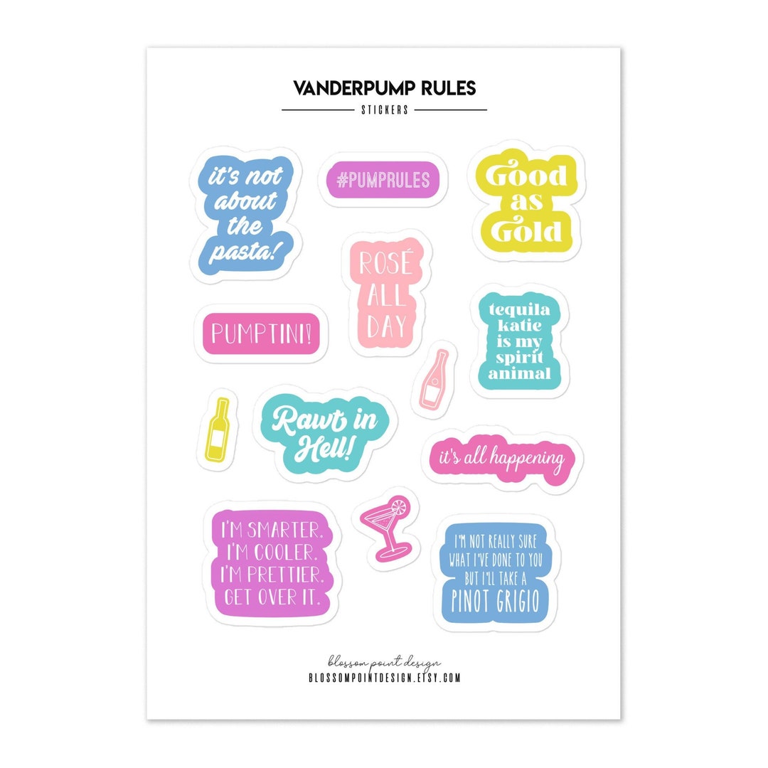 Vanderpump Rules Sticker Sheet - Etsy