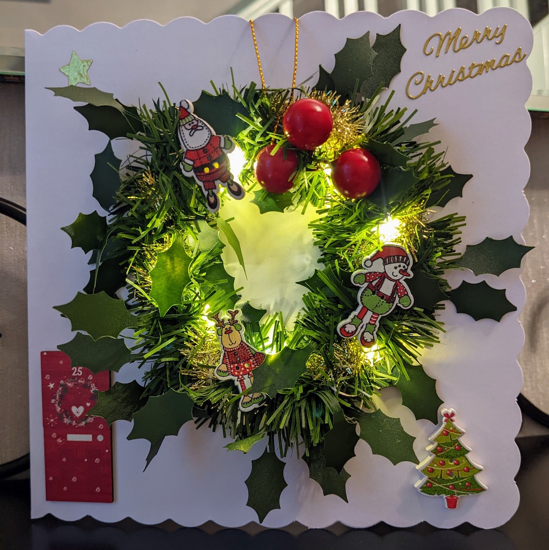 Beautiful Led Light up Christmas Card With Lights Christmas - Etsy UK