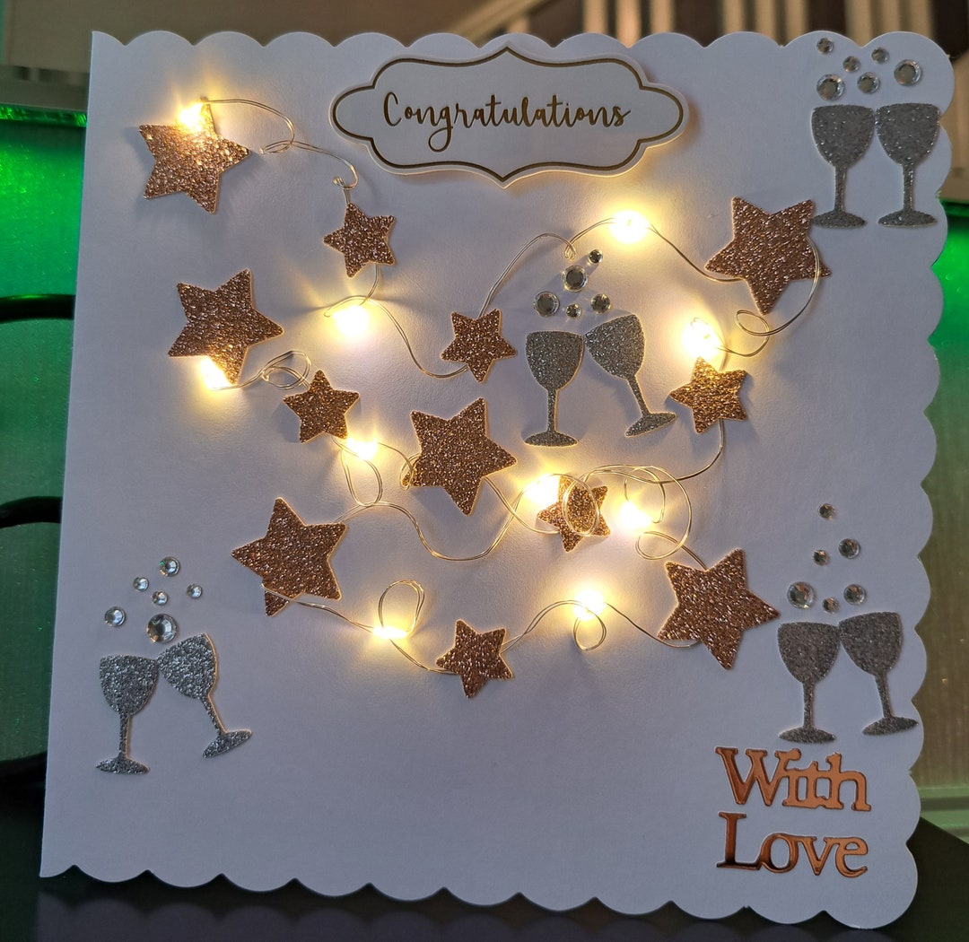 Light up Cards Congratulations Card With Lights Personalised Cards ...