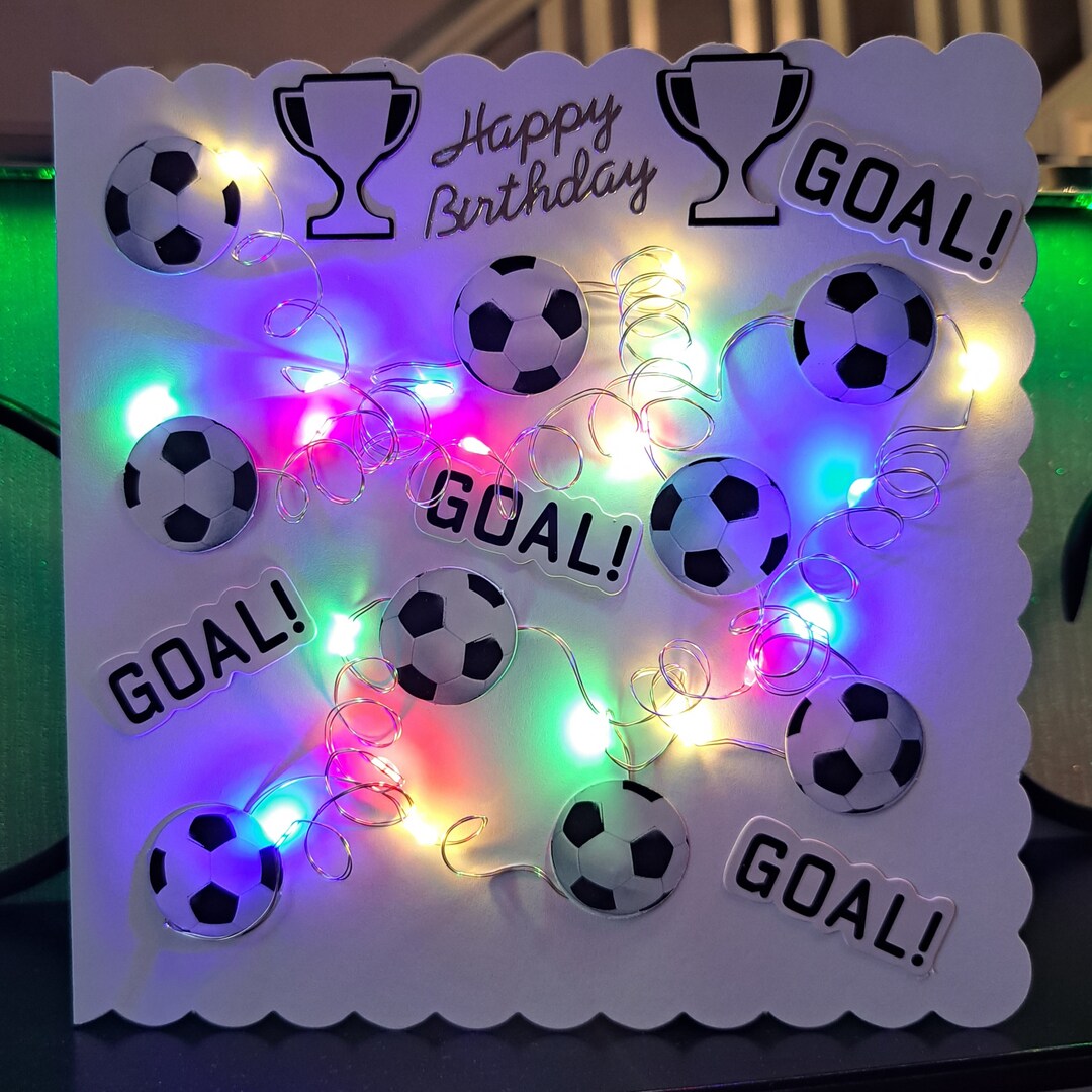 Football Crazy Multicoloured Led Light up Football Theme - Etsy UK