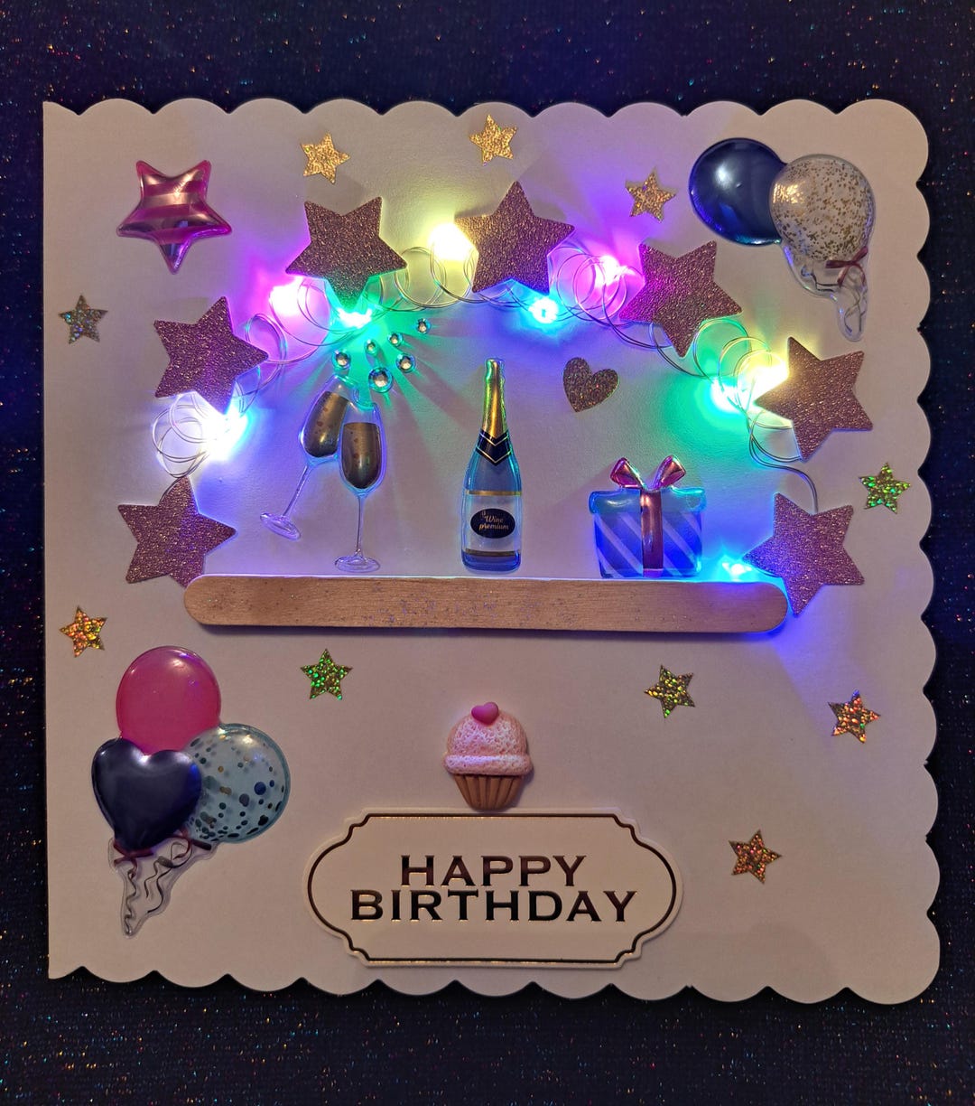 Beautiful Led Light up Happy Birthday Card Light up Cards Special ...