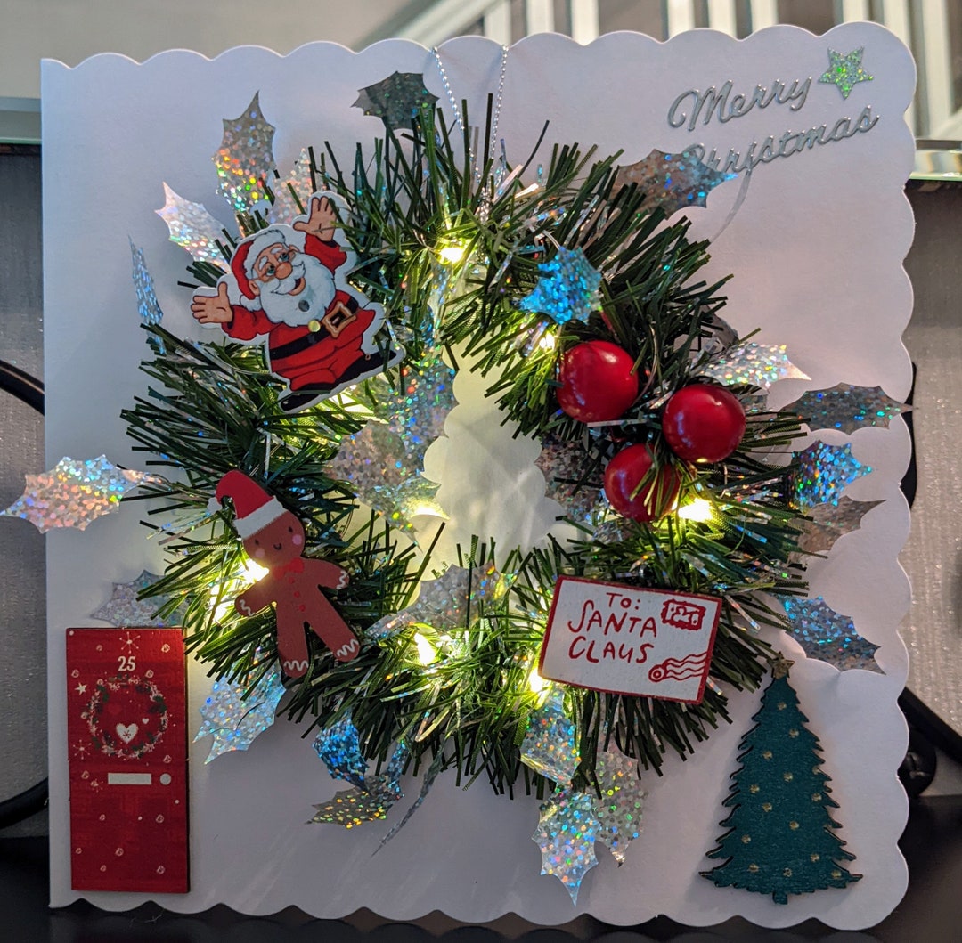Light up Christmas Card Luxury Boxed Card Light up Christmas - Etsy