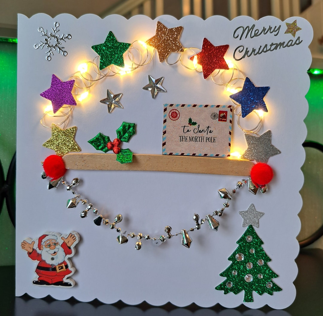 Super Cute Led Light up Christmas Card With Bright Leds Children's ...