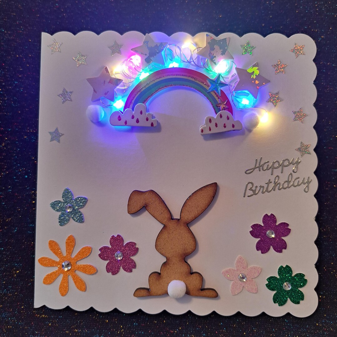 Light up Children's Cards With Lights Led Cards Personalised Kids Cards ...