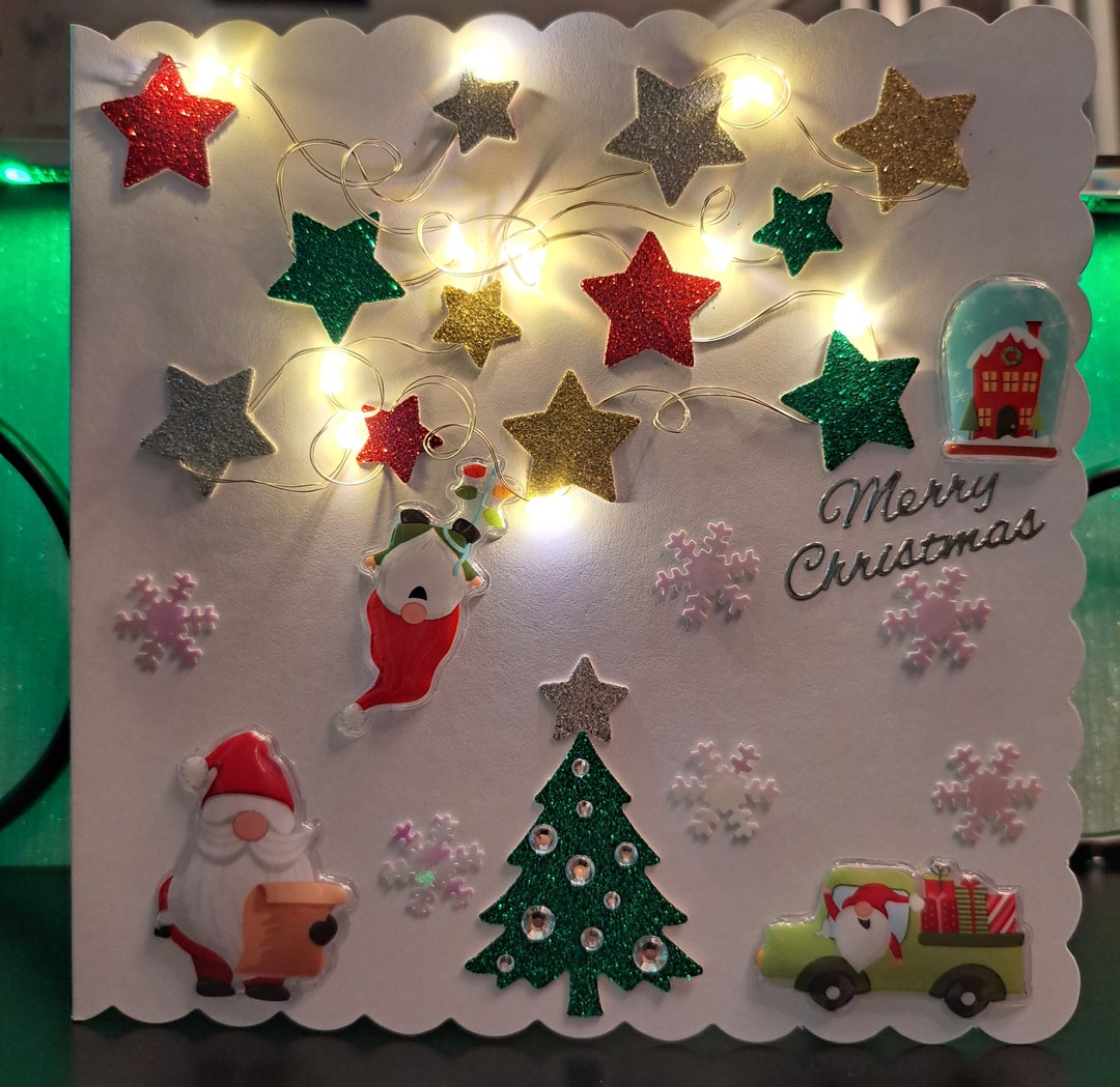 Festive Fun!! Beautiful Led Light up Christmas Card With Bright Leds ...