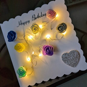 Light up Cards Led Cards Light up Birthday Cards Hearts and - Etsy UK