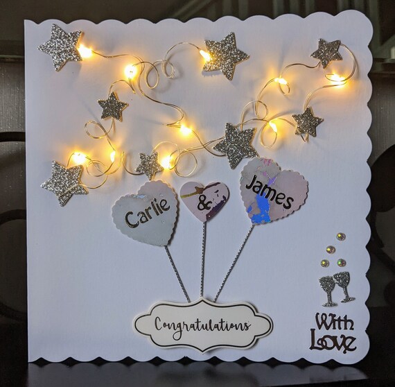 Stunning Led Light up Engagement Card Personalised Light up - Etsy