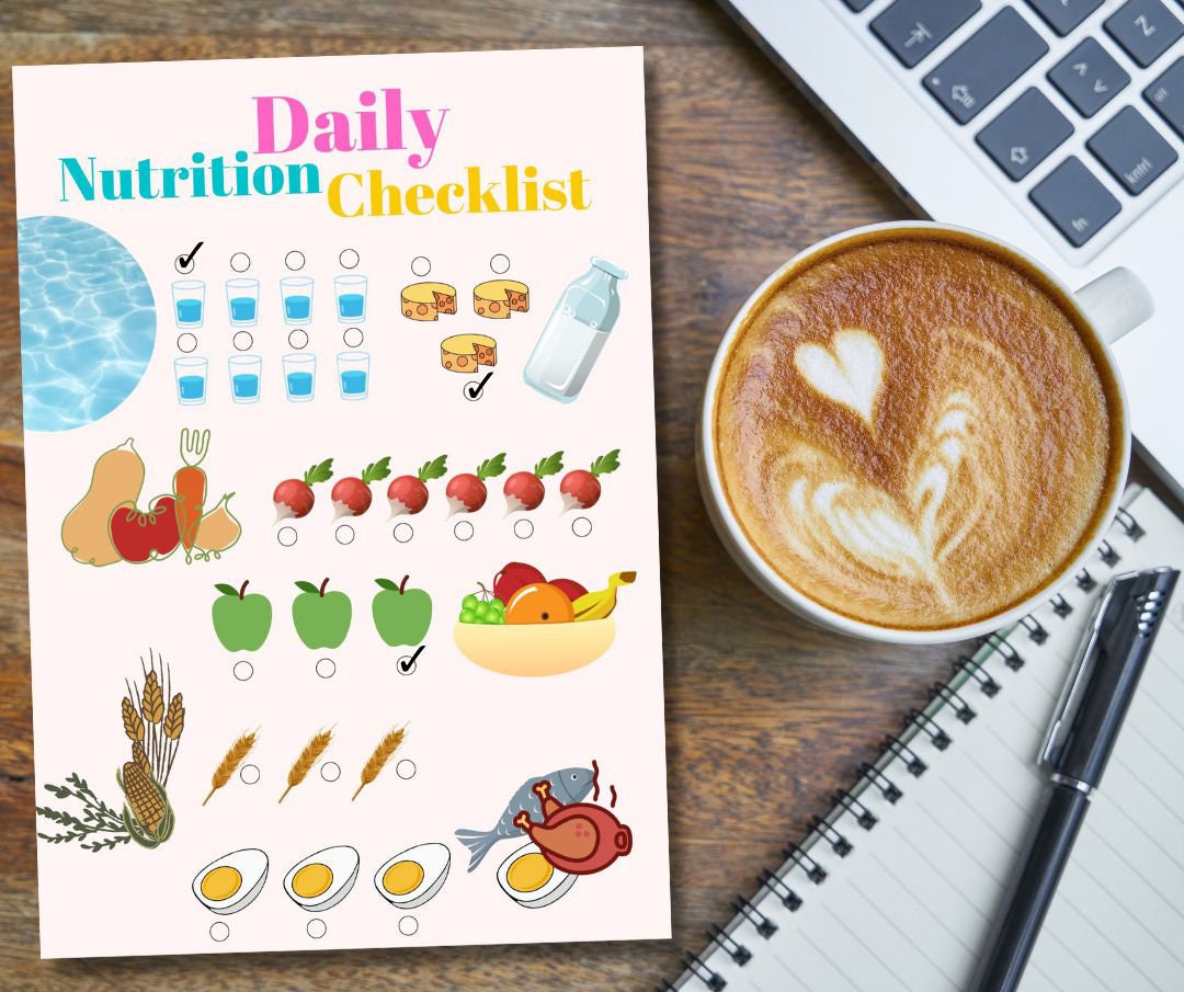 Daily Nutrition Checklist - Etsy