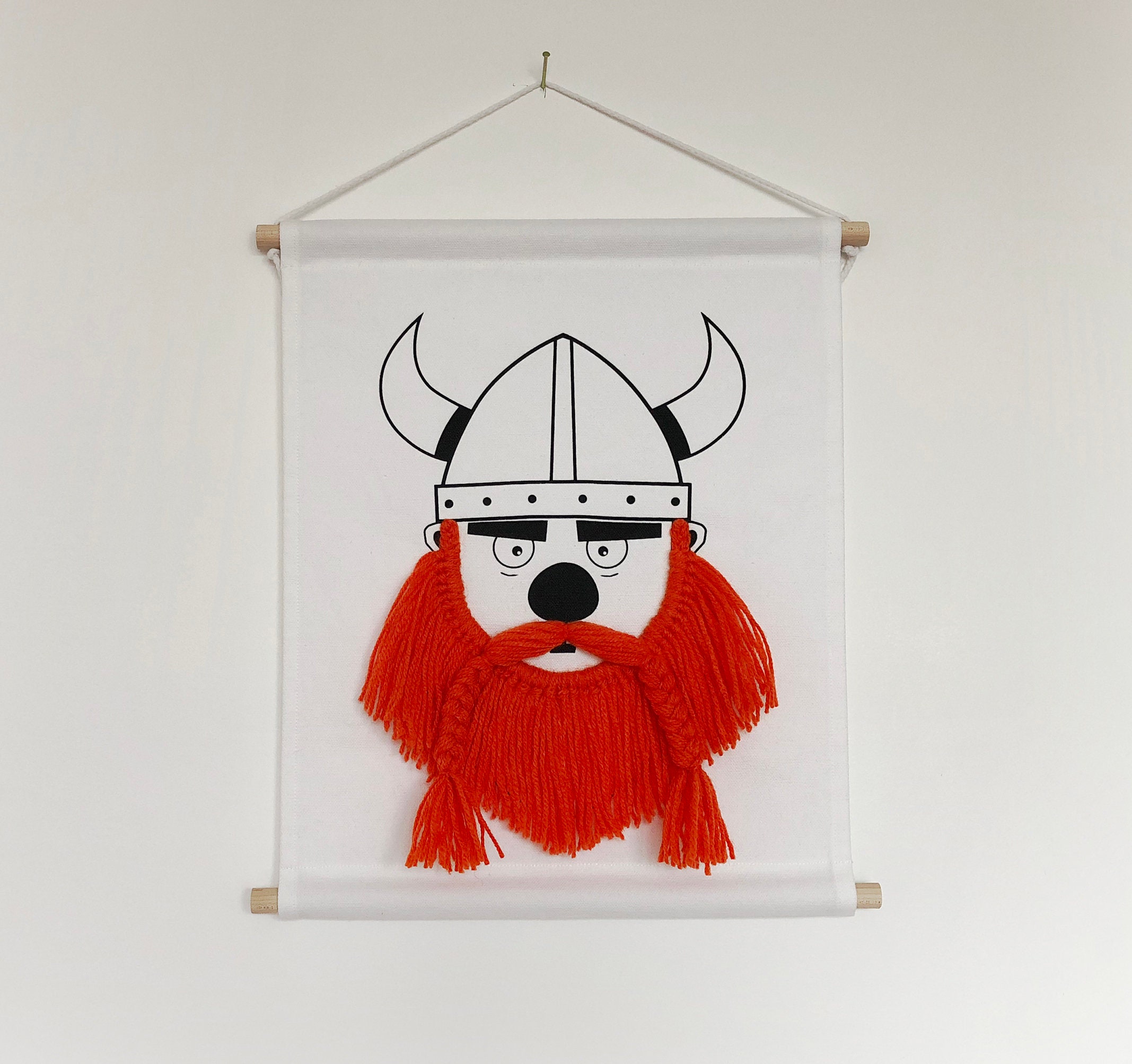 Viking Fabric Banner, Decorations, Viking Screen Print - Etsy