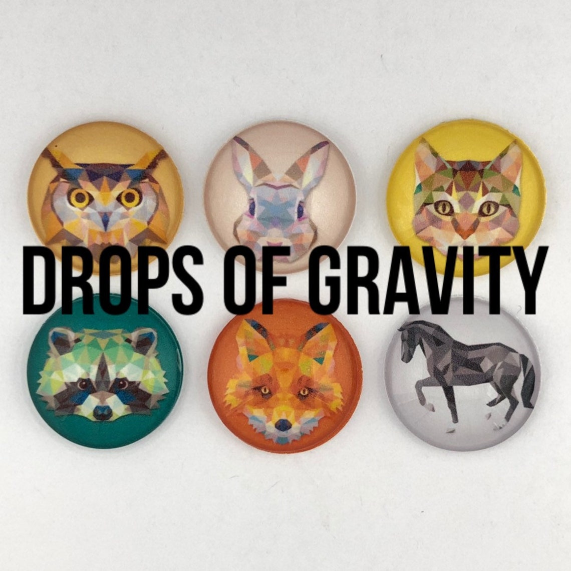 Set of 6 Geometric Animal Magnets Horse Magnet Cat Magnet - Etsy