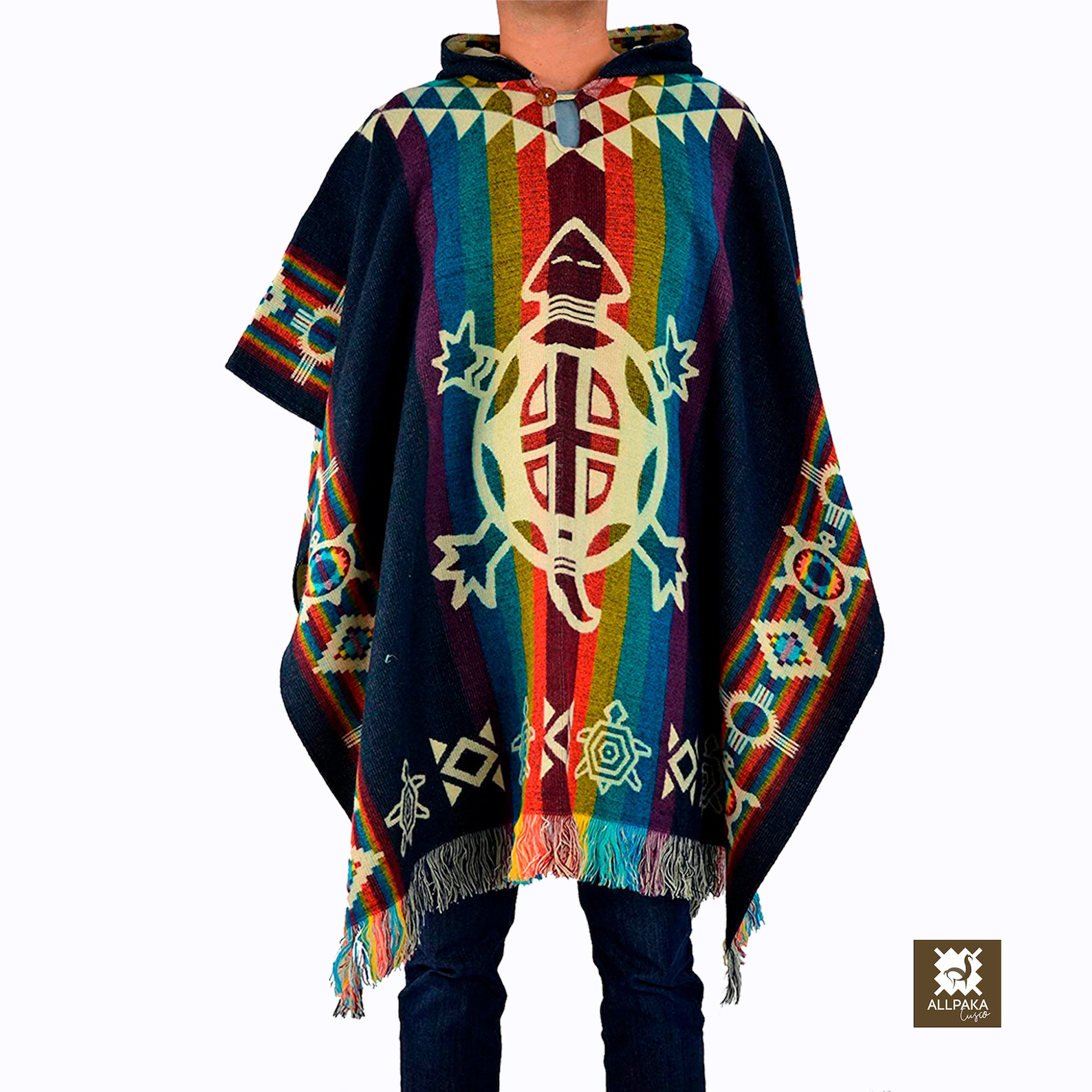Peruvian Poncho With Inca Designs / Ponchos Woven From Alpaca - Etsy