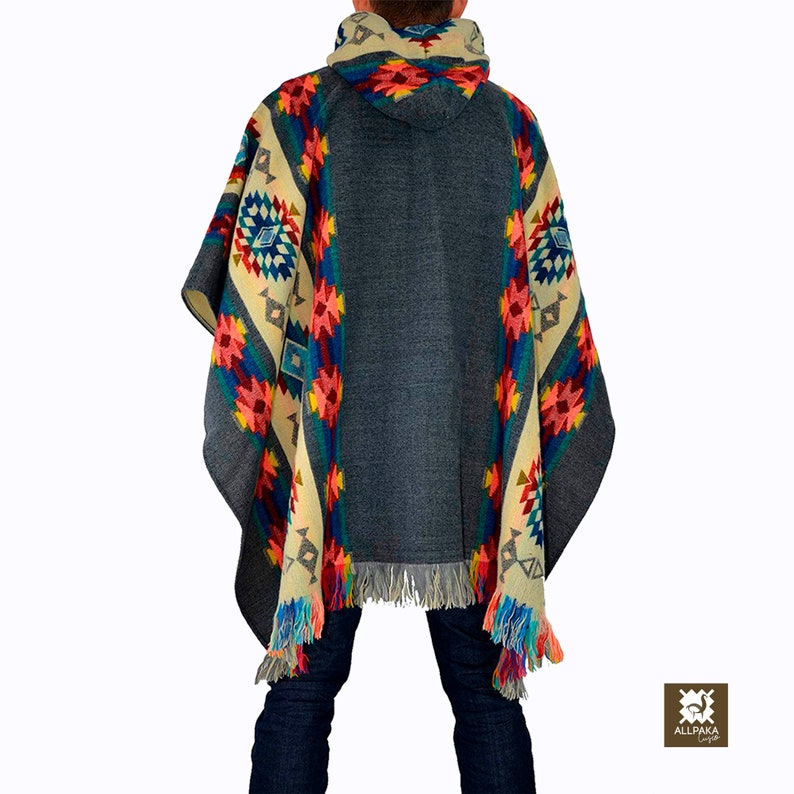 Peruvian Poncho With Inca Designs / Ponchos Woven From Alpaca - Etsy