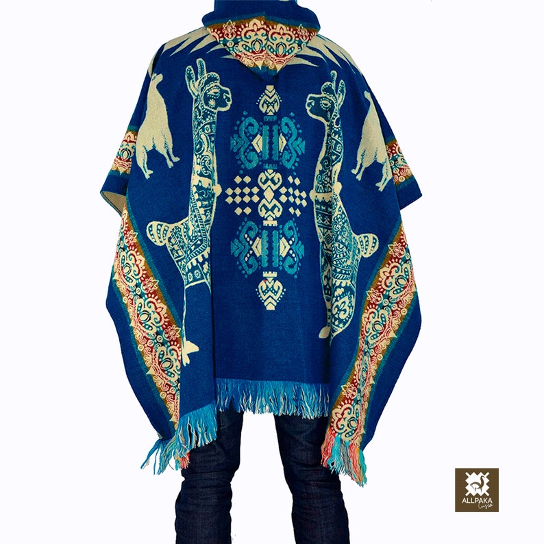 Peruvian Poncho With Inca Designs / Ponchos Woven From Alpaca - Etsy
