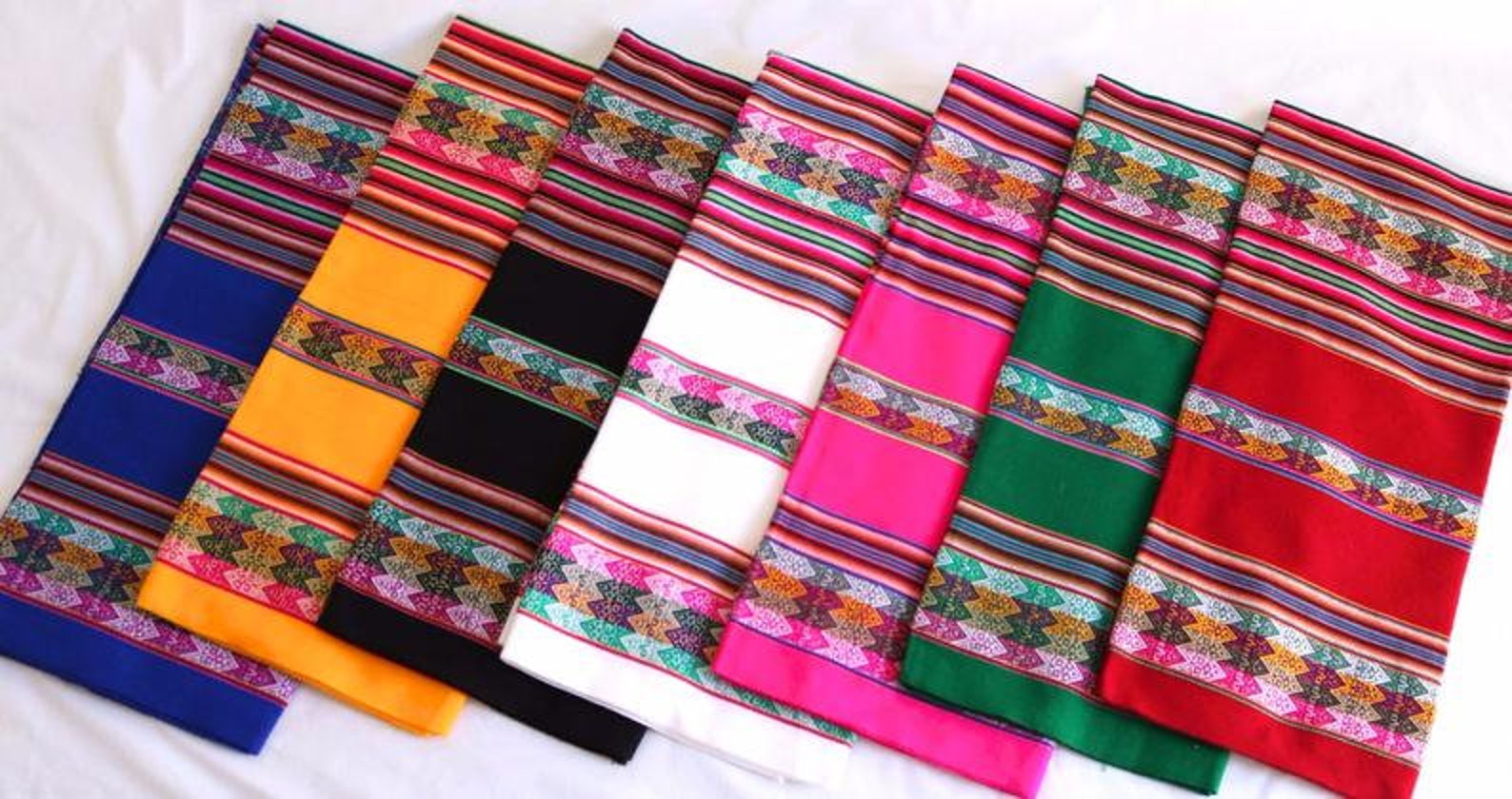 Colorful Fabrics/peruvian Blanket/aguayo Ethnic Textile/cusco - Etsy