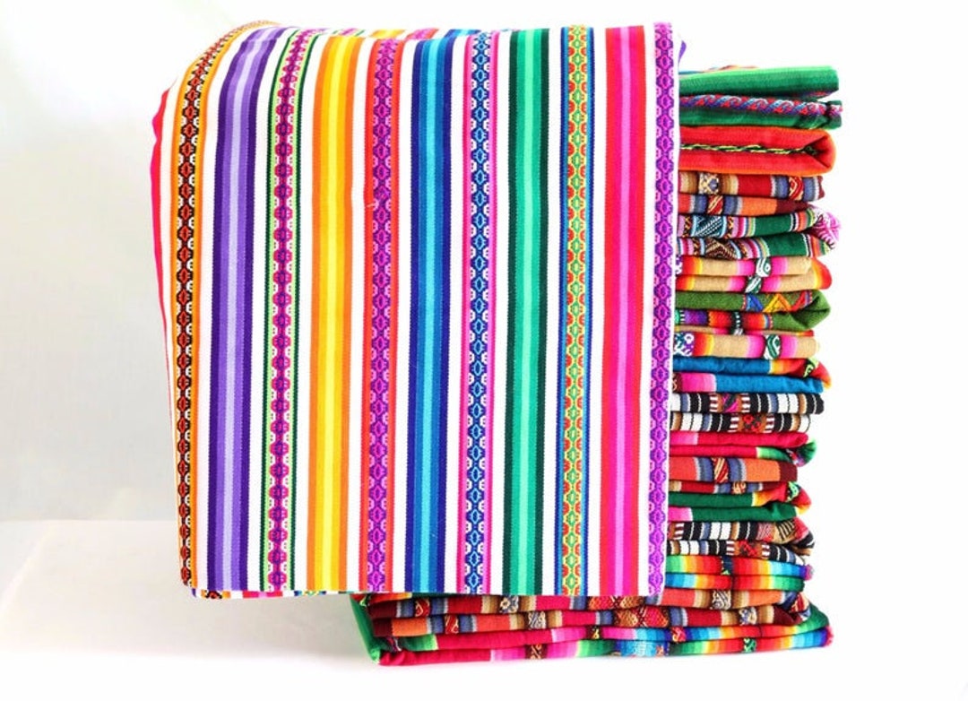 Peruvian Fabric by the Yard, Inca Blanket for Upholstery, Mexican ...