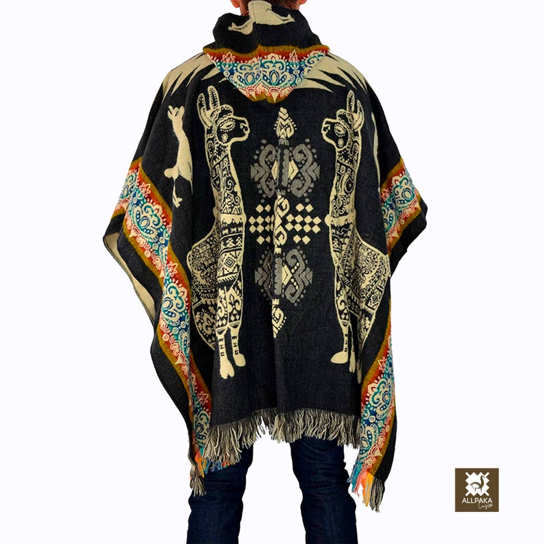 Peruvian Poncho With Inca Designs / Ponchos Woven From Alpaca - Etsy