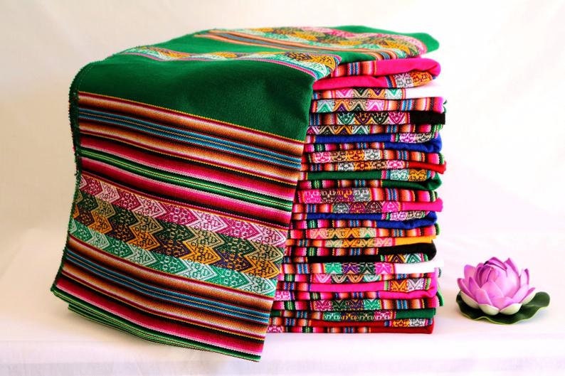 Colorful Fabrics/peruvian Blanket/aguayo Ethnic Textile/cusco - Etsy