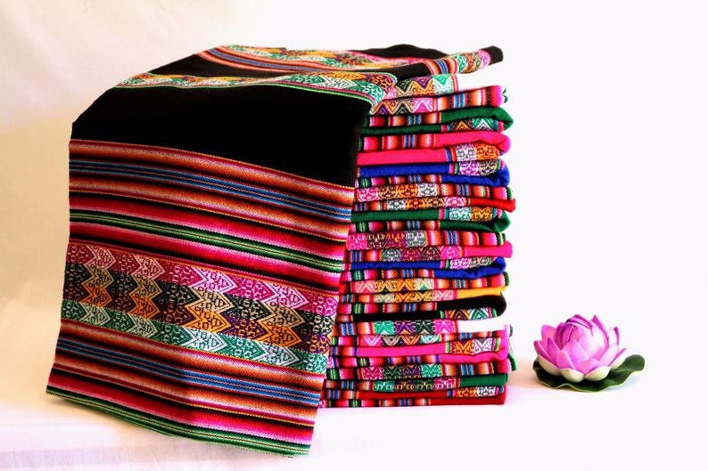 Colorful Fabrics/peruvian Blanket/aguayo Ethnic Textile/cusco - Etsy