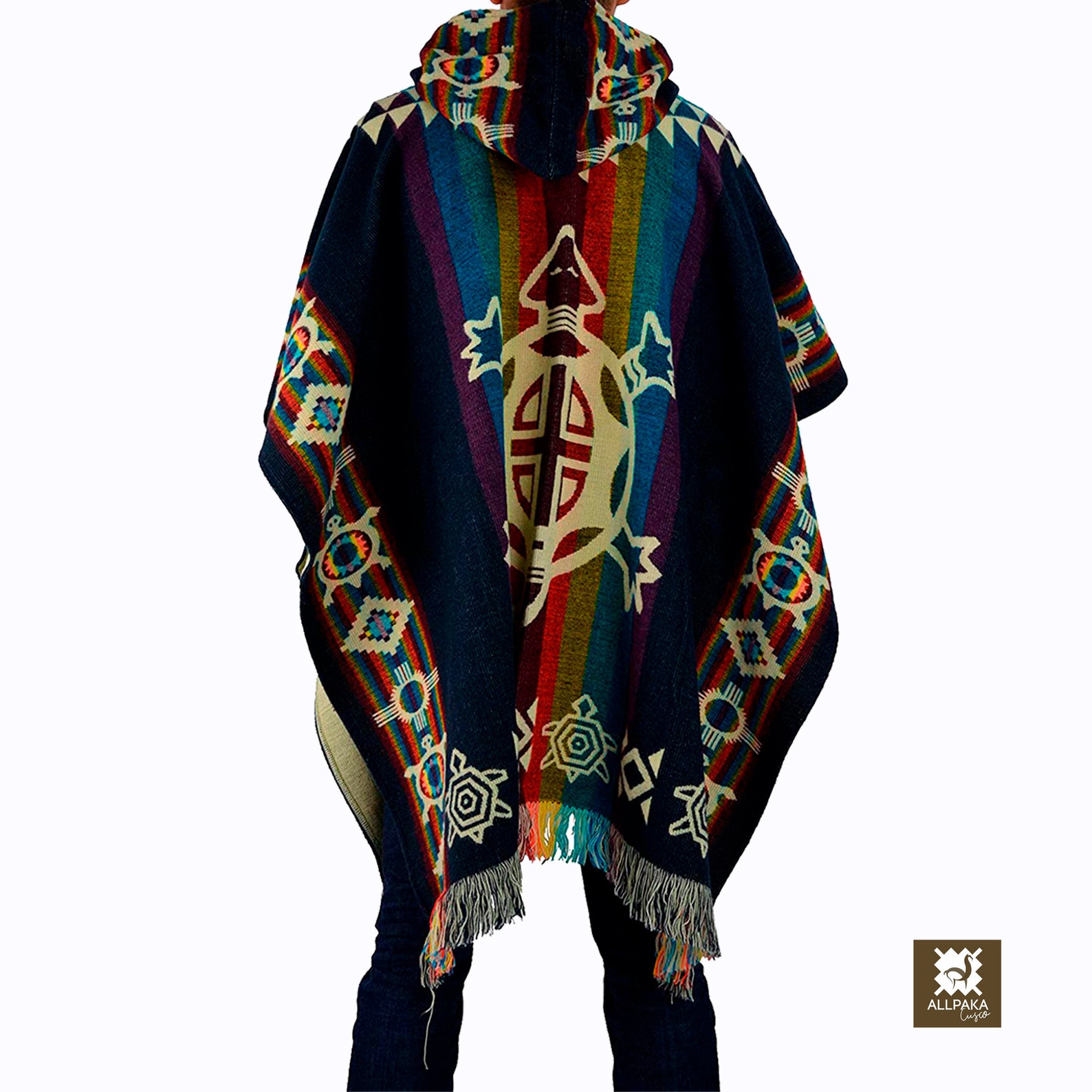 Peruvian Poncho With Inca Designs / Ponchos Woven From Alpaca - Etsy