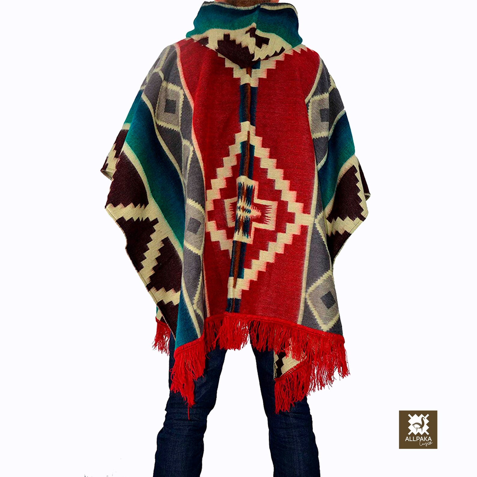 Peruvian Poncho With Inca Designs / Ponchos Woven From Alpaca - Etsy