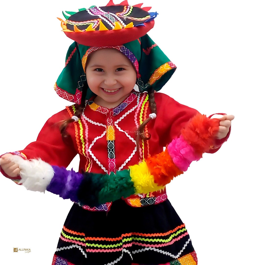 Traje tipico de peru para niña, traje de baile para niña, vestido niña ...
