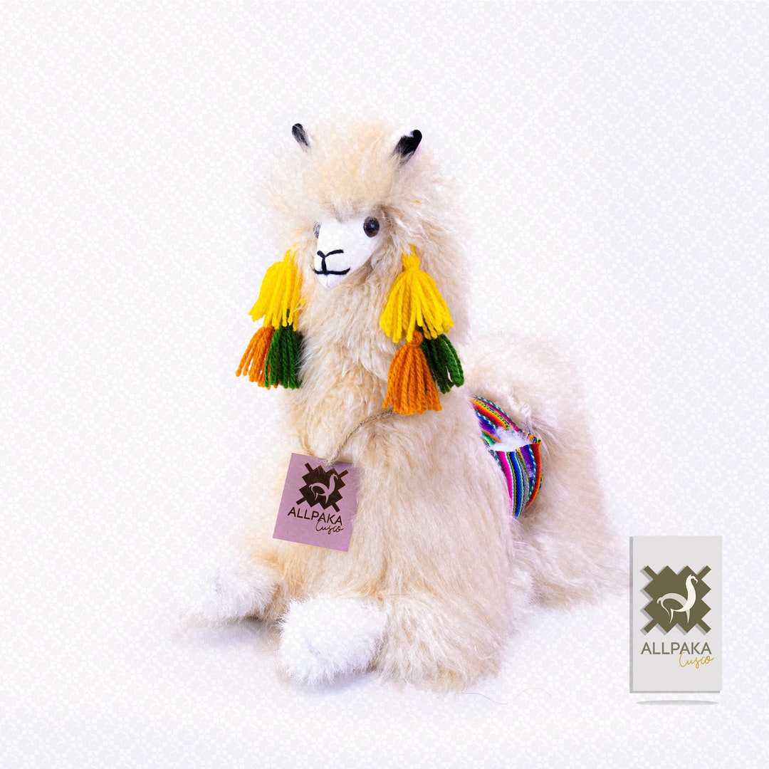 Handmade Baby Alpaca Big Stuffed Animal Plush Alpaca 16 Inch/ Beige ...