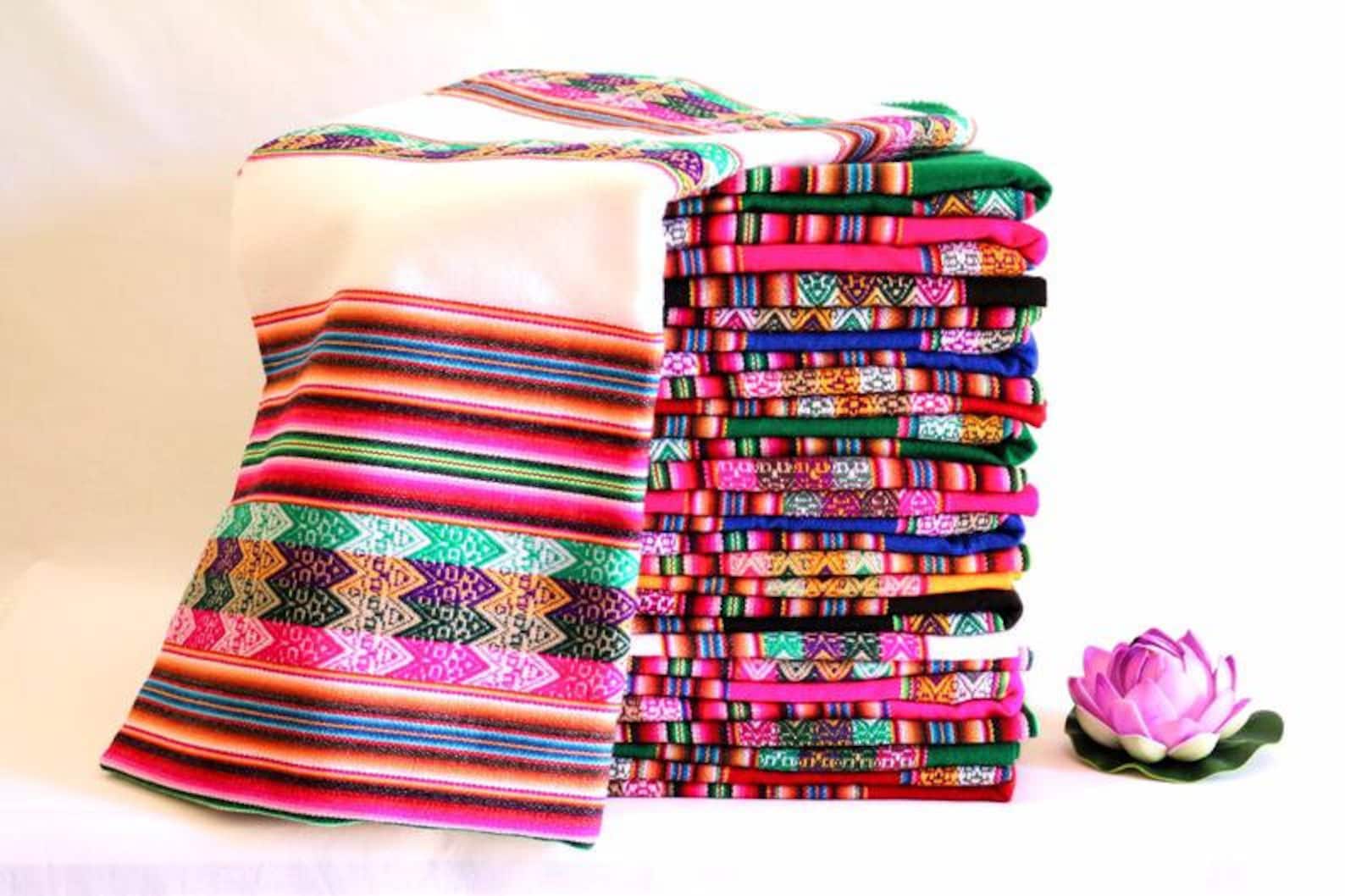 Colorful Fabrics/peruvian Blanket/aguayo Ethnic Textile/cusco - Etsy