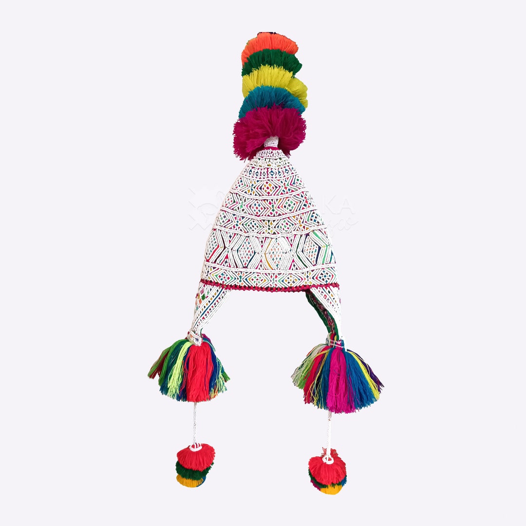 Chullo Quero Hat / Traditional Andean Chullo / Shaman Cap / Chullo Qero ...
