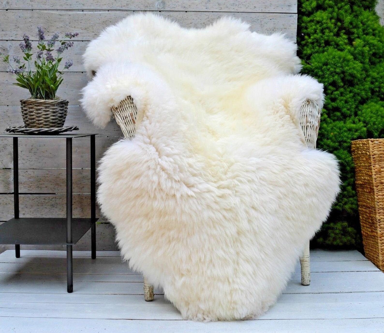 Natural Sheepskin Rug in off White Colour. Single Sheepskin - Etsy