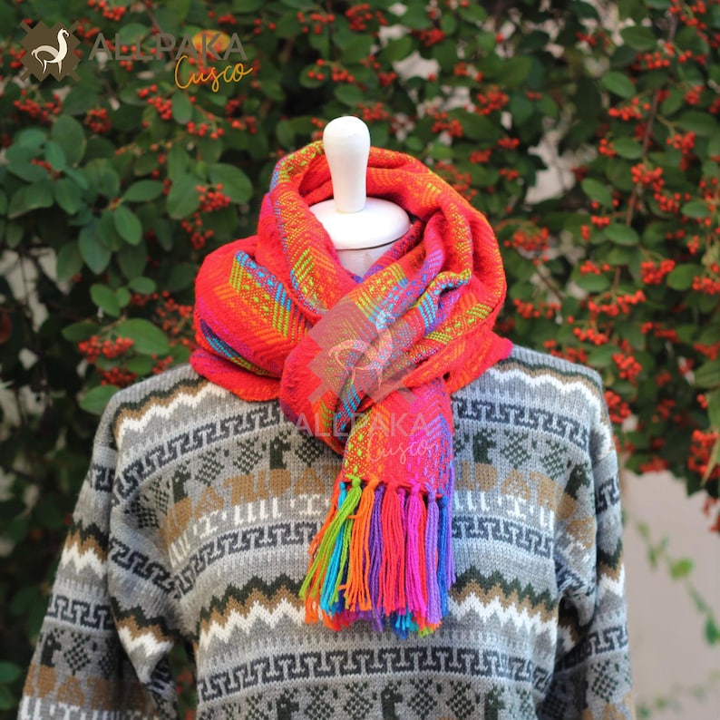 Premium Peruvian Alpaca Wool Scarf Elegantly Soft - Etsy