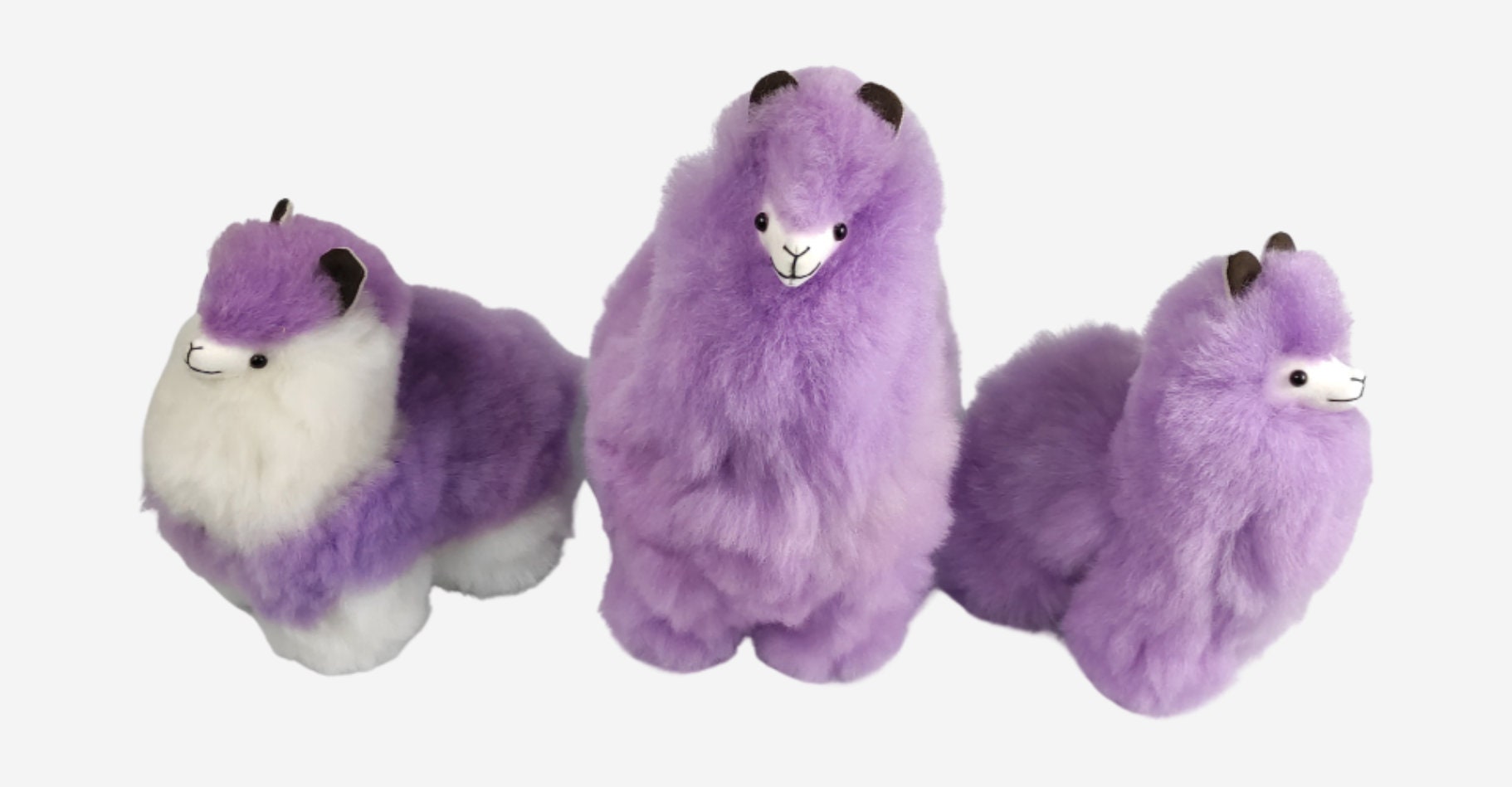 Standing Fur Alpaca purple 10 Inches / 14 inches / Real Alpaca | Etsy