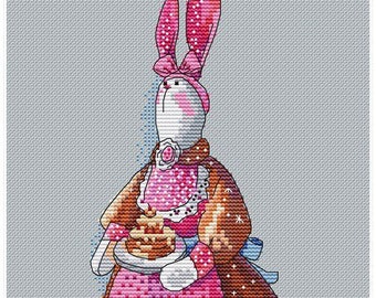 Rabbit Matrona DMC Cross Stitch Chart Needlepoint Pattern | Etsy