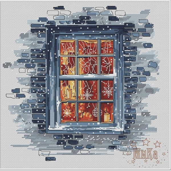 Winter Window Cross Stitch Pattern - Etsy