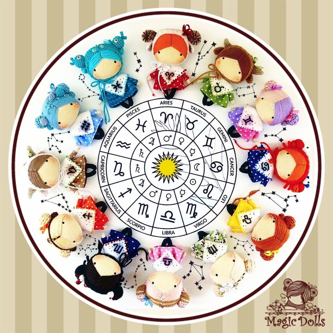 Doll Series of 12 Zodiac Sighs Magic Dolls MINI, Cross Stitch Chart ...