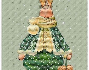 Rabbit Mistress Dunya, DMC Cross Stitch Chart Needlepoint Pattern ...