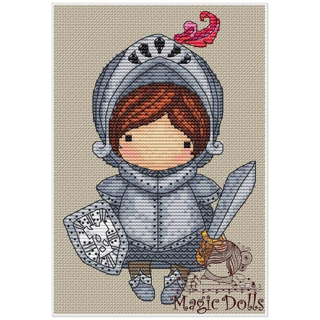 Doll Knight, Series Magic__dolls. DMC Cross Stitch Chart Needlepoint ...