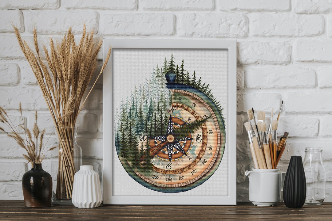 Canada. Compass. Cross-stitch Design in PDF Format, Series by ...