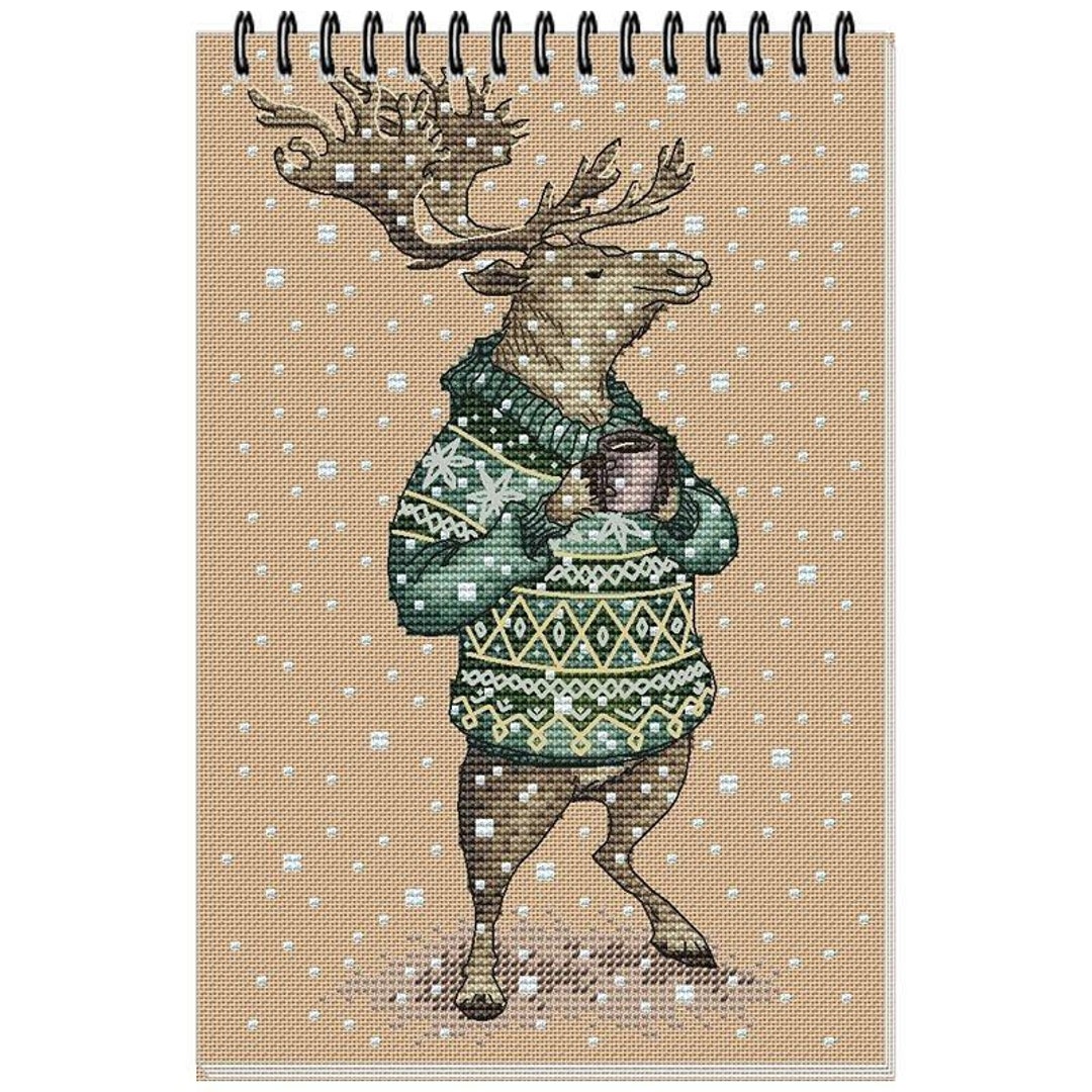Reindeer Cross-stitch Design in PDF Format Series by Julia - Etsy