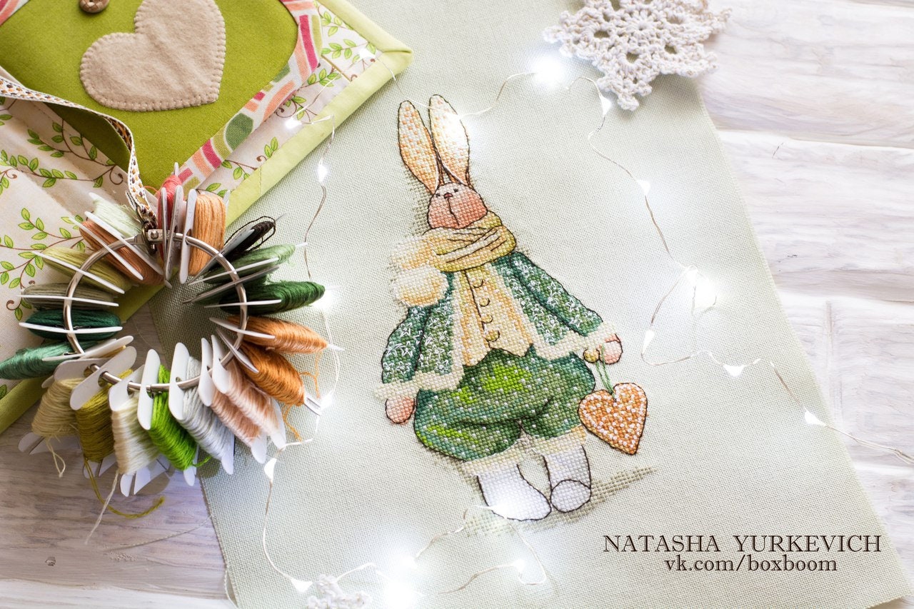 Star Rabbit DMC Cross Stitch Chart Needlepoint Pattern - Etsy