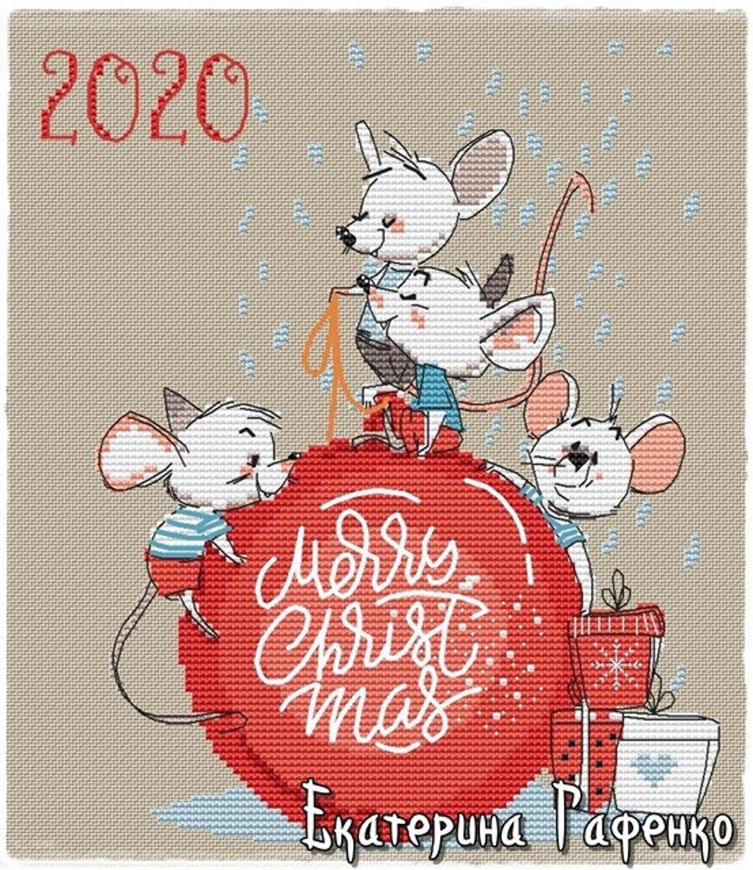 Mouse 2020, DMC Cross Stitch Chart Needlepoint Pattern Embroidery Chart ...